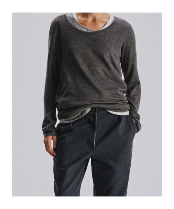 THE ROW The Row Long Sleeve Crew Neck T-Shirt